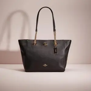 Coach Restored Turnlock Chain Tote - Light Gold/Black | Editorialist